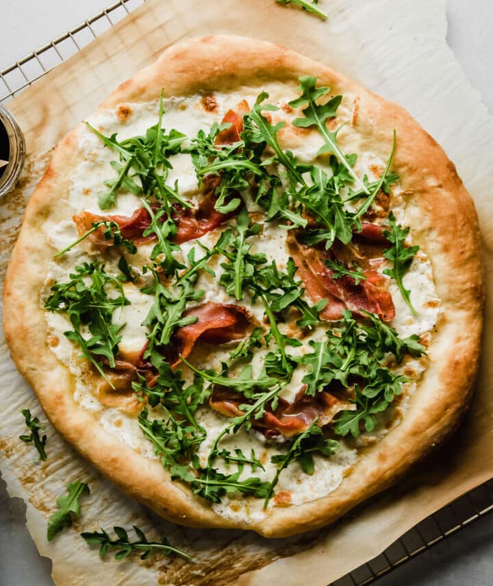 Arugula Prosciutto Pizza with Balsamic Glaze - Life As A Strawberry