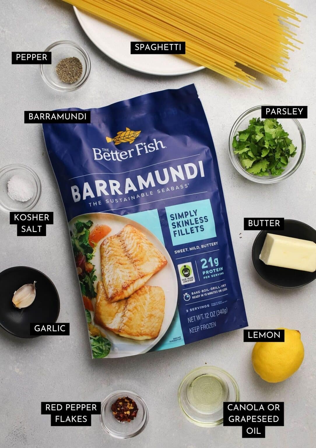 Lemon Garlic Fish Pasta - Life As A Strawberry