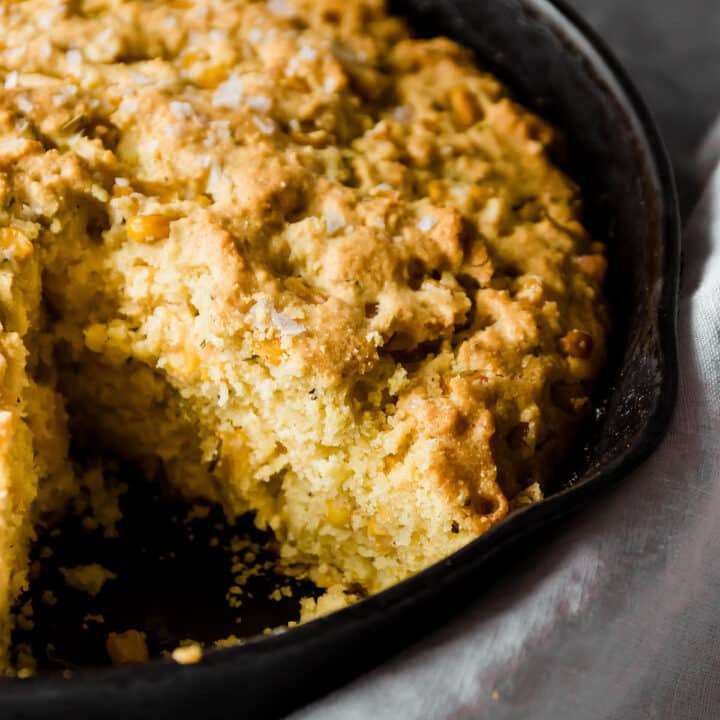 Skillet Rosemary Cornbread - Life As A Strawberry