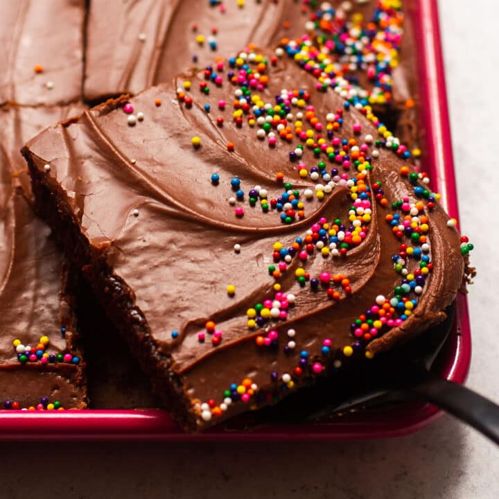Easy Chocolate Sheet Cake with Fudge Frosting