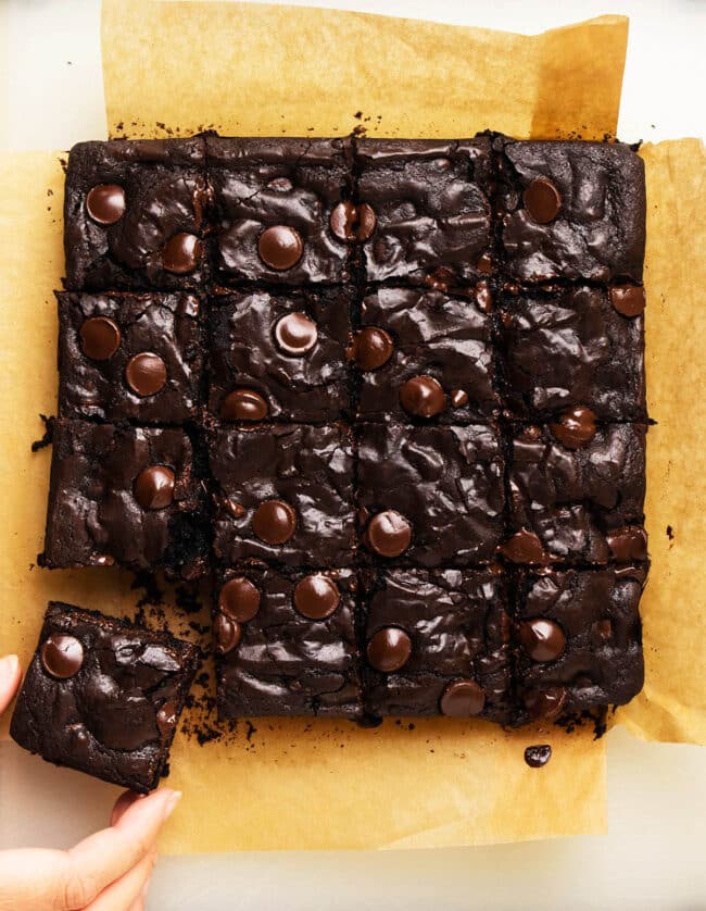 Fudgy Chocolate Chip Brownies - Life As A Strawberry
